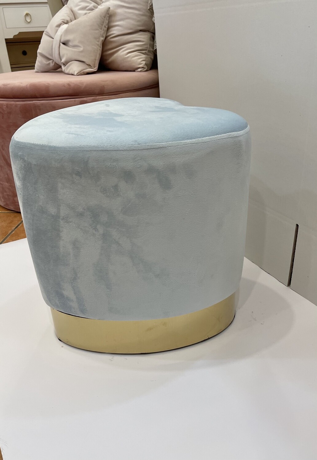 Pouf Cuore Light Blue