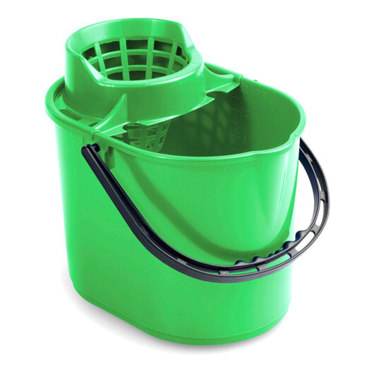 Cubo Fregar+Escurridor RECTANGULAR VERDE 12 Oficinas