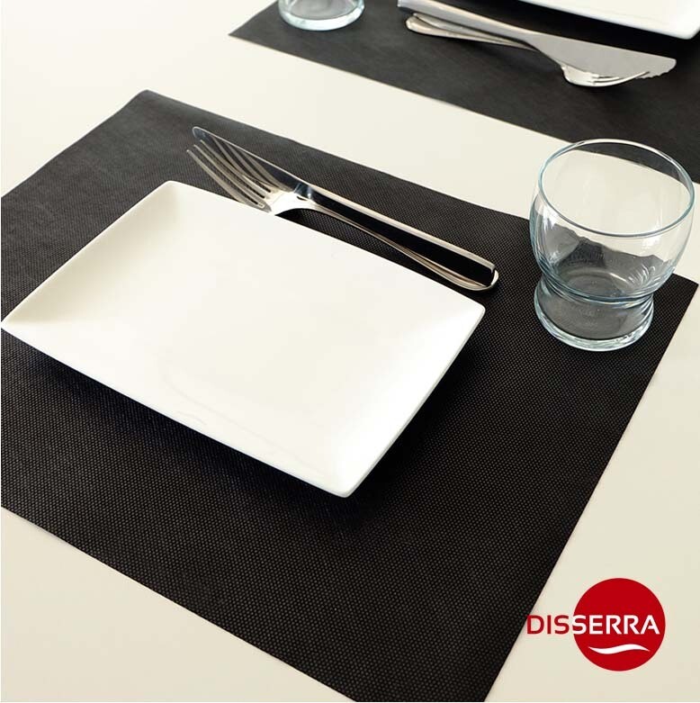Mantel individual negro 30x40 cm bares, cafeterías