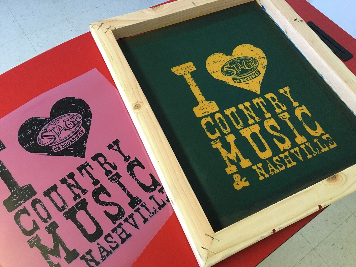 NEW FINISHED SILK SCREEN WITH WOOD FRAME - 20 X 24