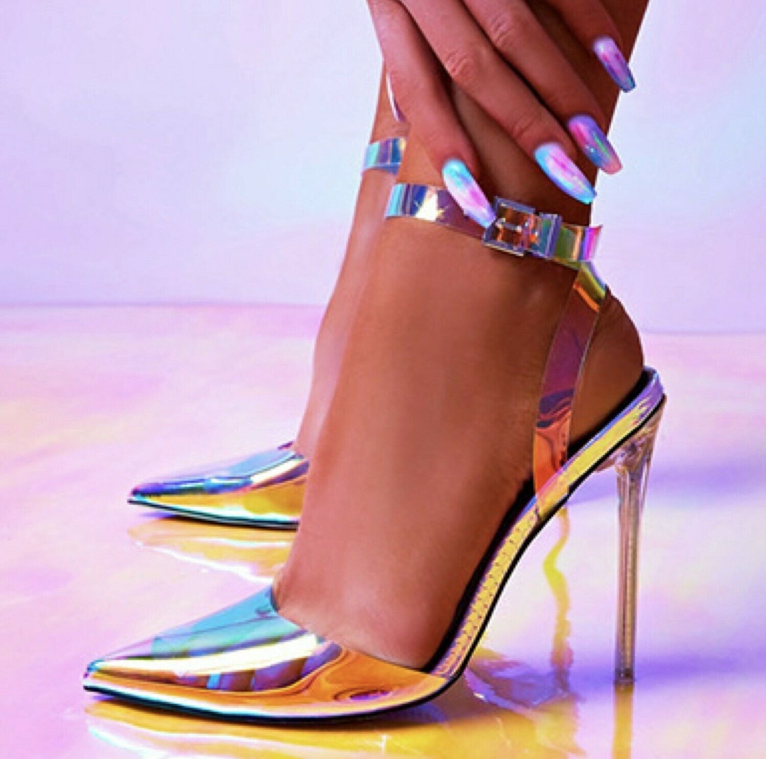 Iridescent Clear Pump