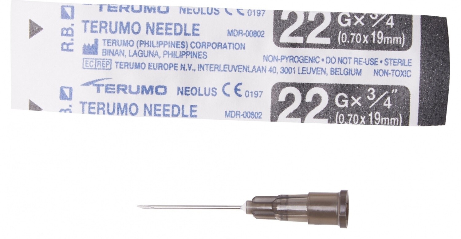 Needle 22g x 3/4' Terumo