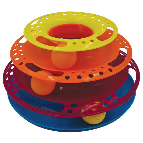 Scream TRIPLE LAYER ORB TOWER CAT TOY Multicolour 26x13cm