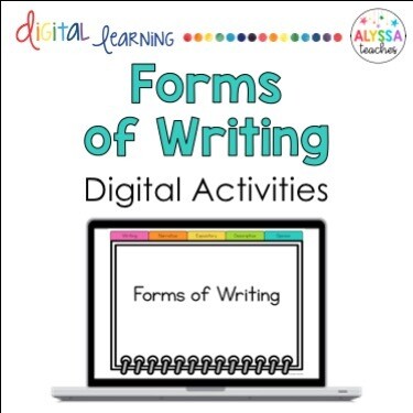 Forms of Writing Digital Activities | Narrative, Expository, Opinion ...