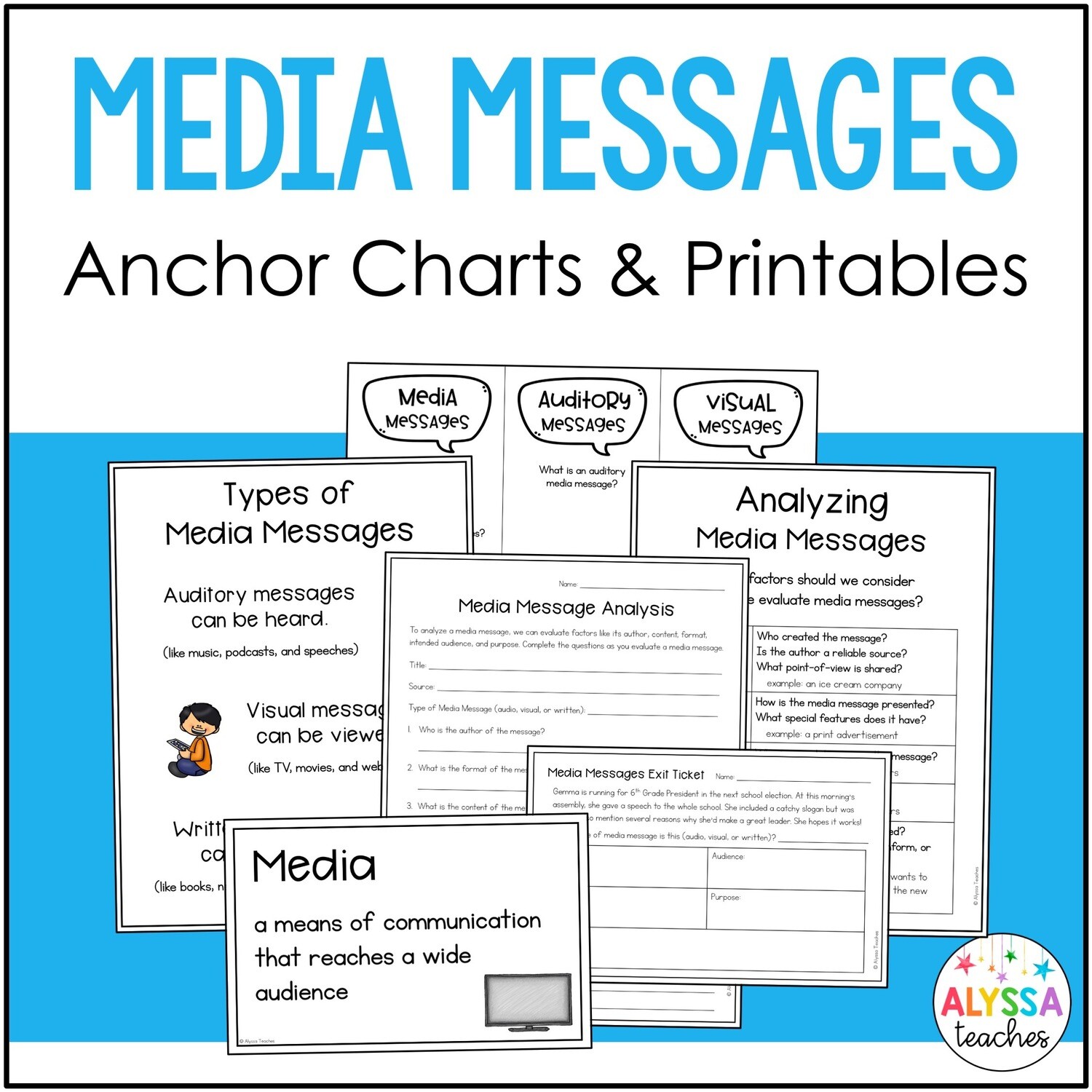 Media Messages Activities - Store - Alyssa Teaches