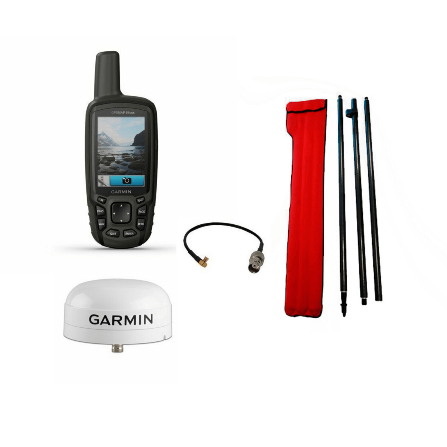 Kit Topográfico Garmin GPS Map64sx Antena GA38