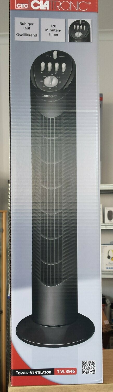 Clatronic Turm Ventilator T-VL 3546 Tower Fan Schwarz