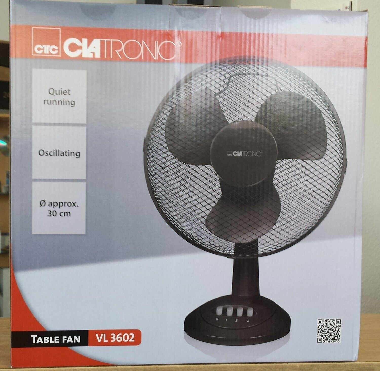 Clatronic Tischventilator VL 3602 Table Fan Black 30 cm