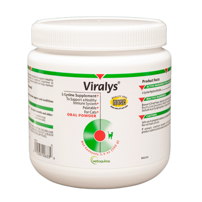 Viralys Lysine Powder for Cats, 100g.