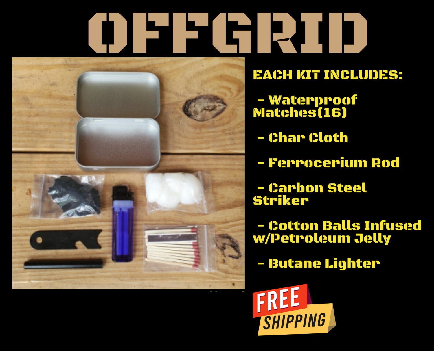 Survival & Preparedness Fire Starting Kit | SHTF | Camping ...