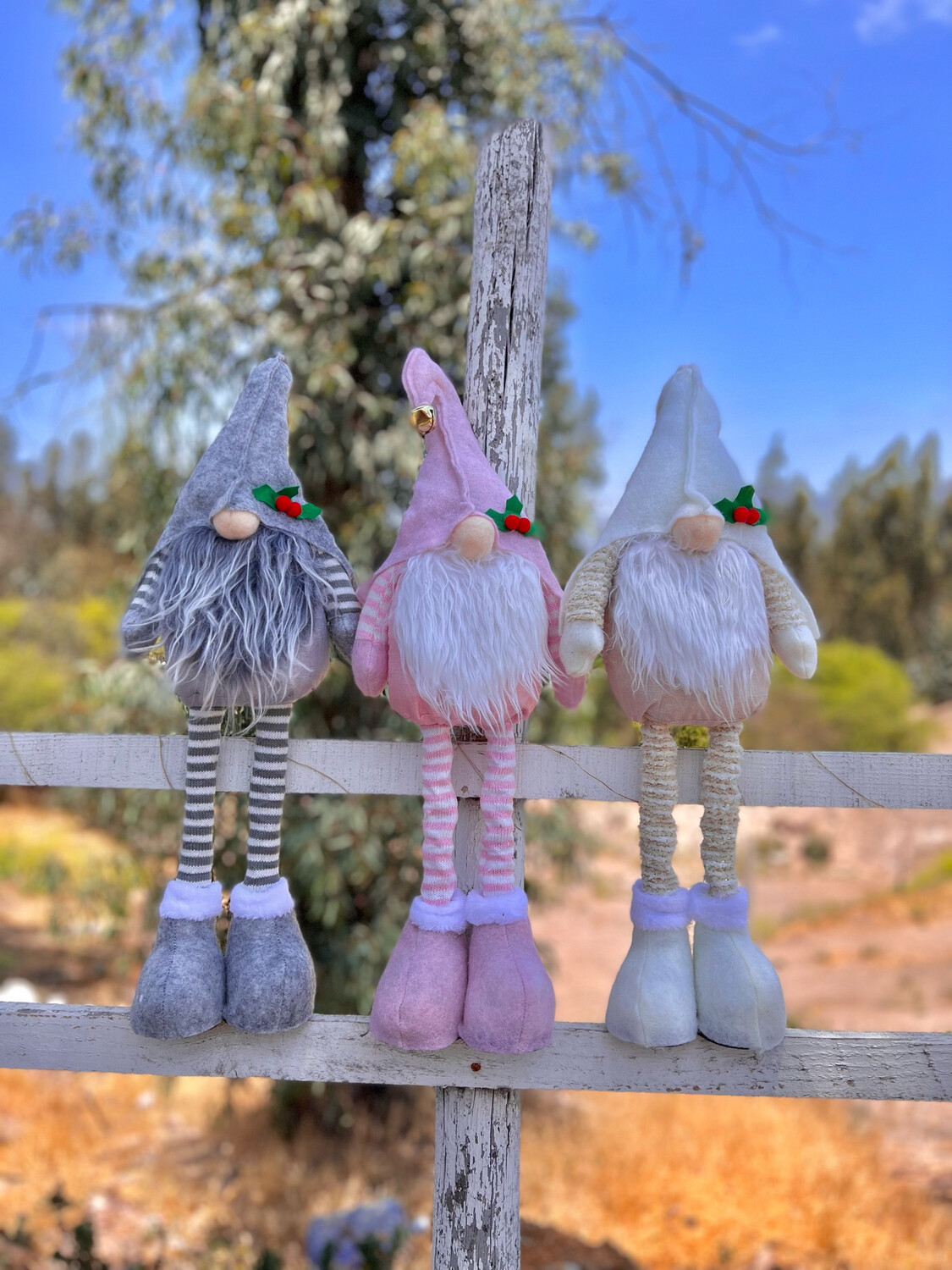 Gnomos Patas largas extensible hasta 72 cm 3 colores: Gris, Rosa y ...
