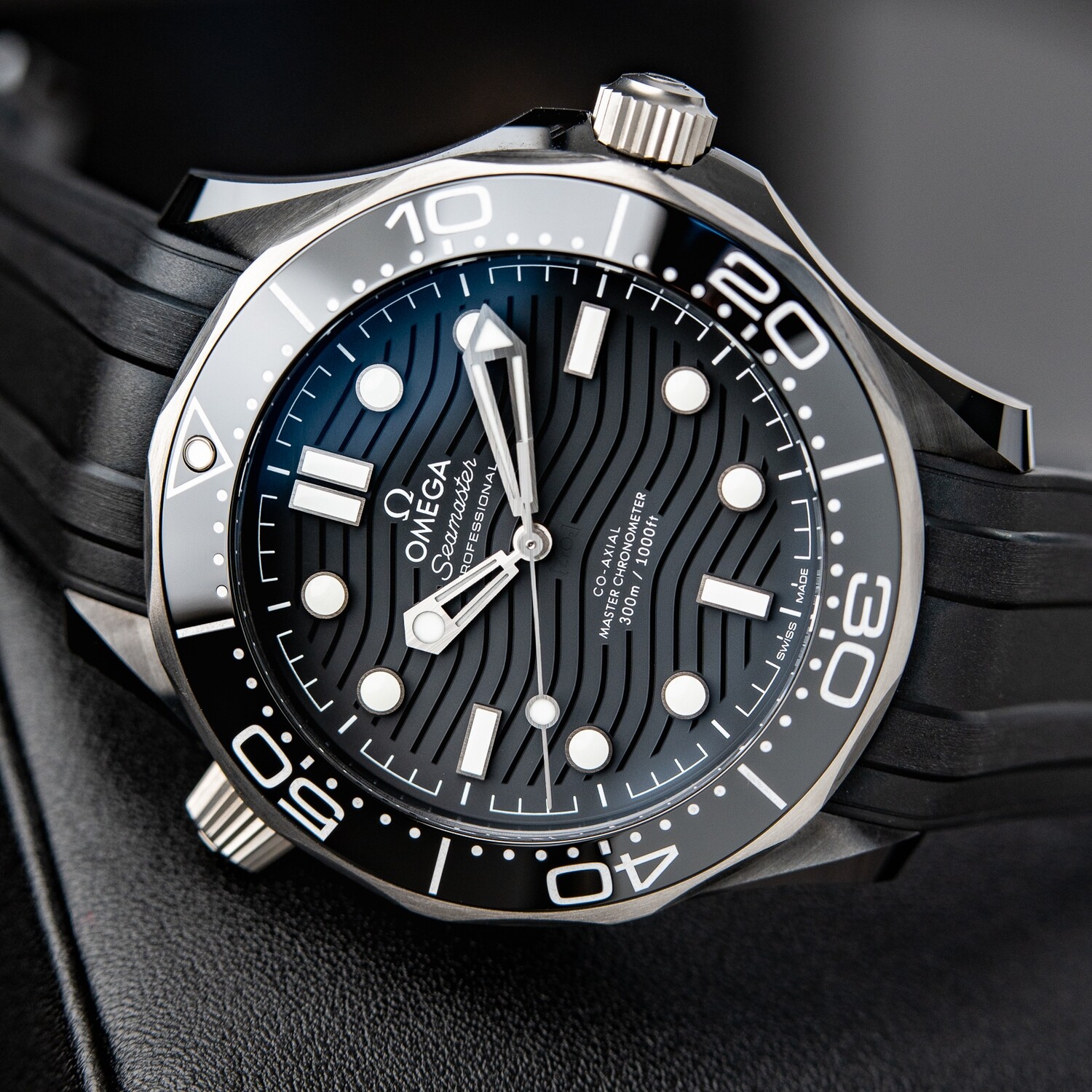 Omega Seamaster Professional SMP 300 Black Ceramic Dial Strap