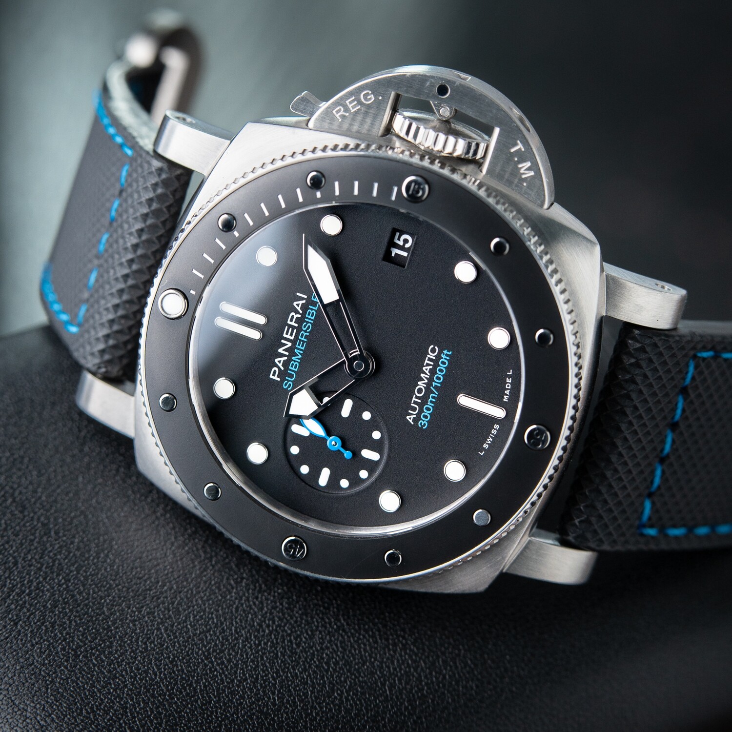 Panerai Luminor Submersible Black Dial Ceramic Bezel Steel Diver Pam683 ...