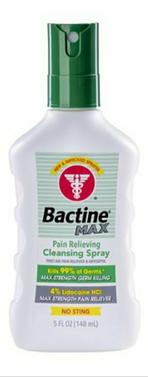 BACTINE MAX SPRAY BOTTLE WITH 4% LIDOCAINE 5 OZ