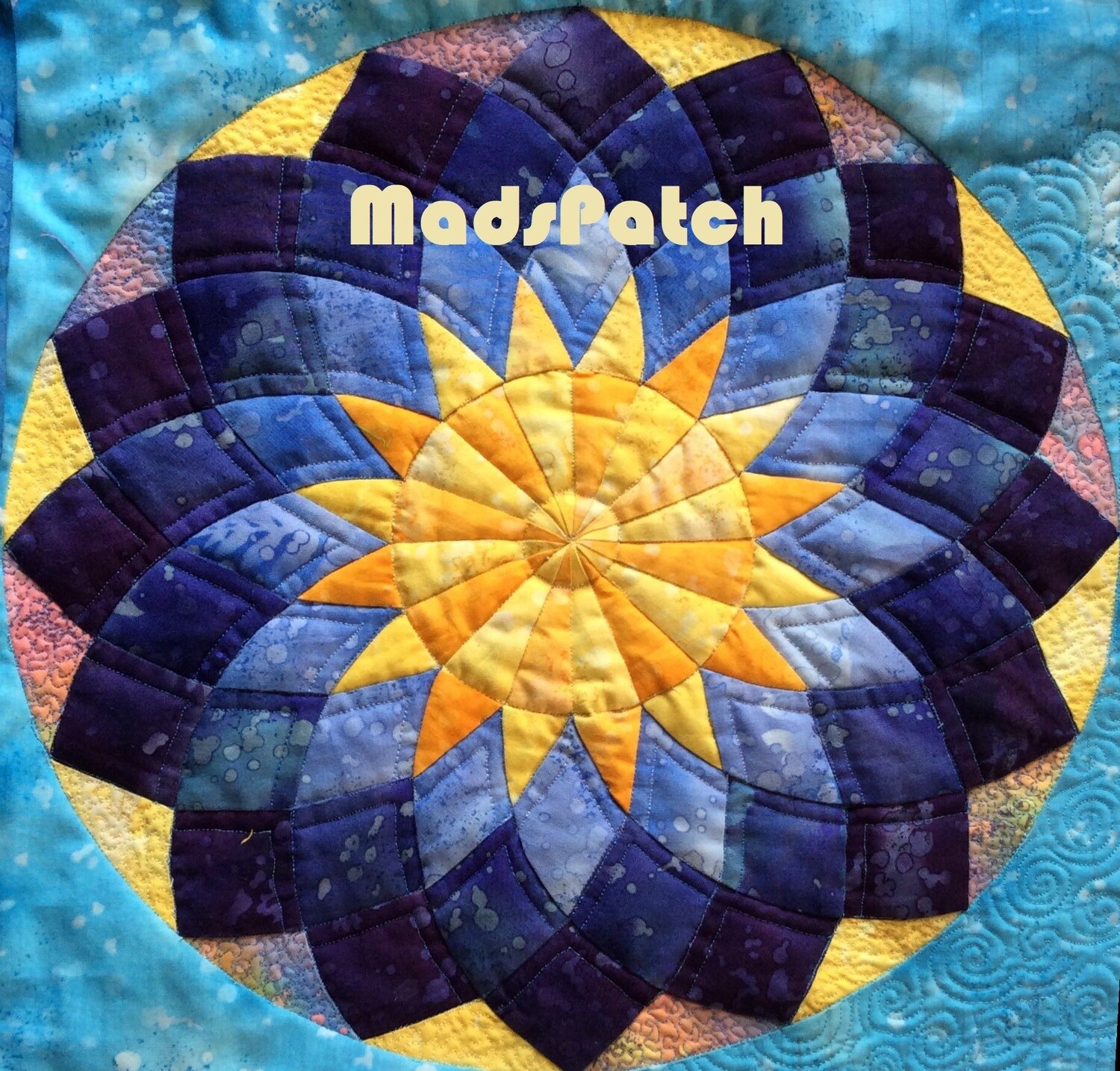 DAHLIA 15" CIRCLE QUILTBLOCK .PDF Pattern/Instructions