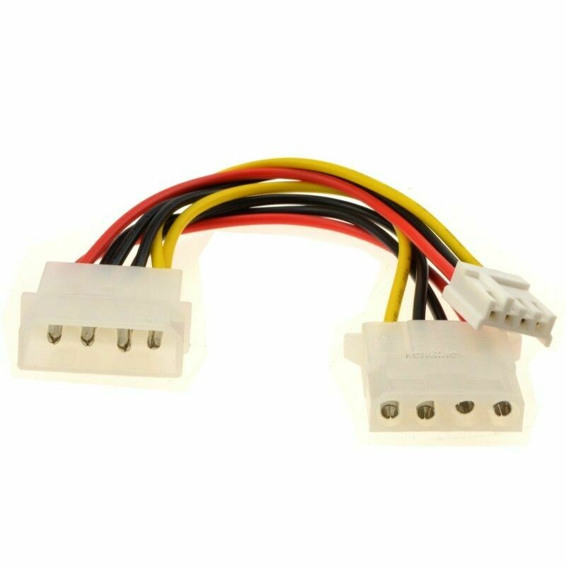 Generic Power Splitter Cable 4 pin LP4 Molex Male to Molex Female & 4 ...