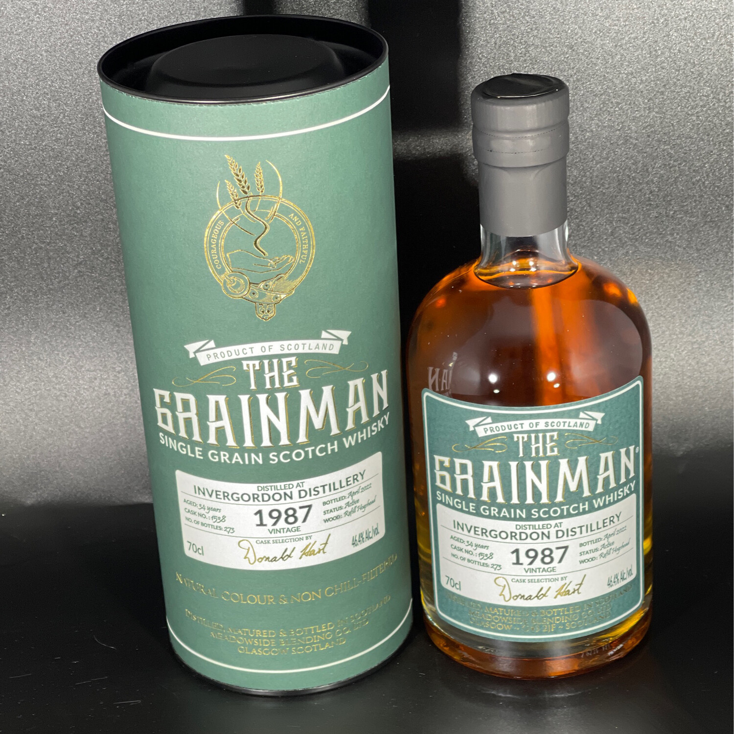 Invergordon - 1987/2022 - 34 Jahre - The Grainman - 700m - 46,4% Ref. Hogshead # 1538