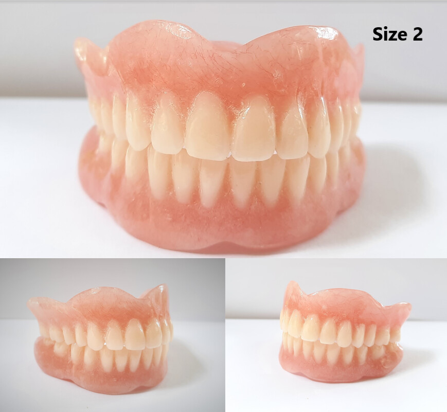 Pre-designed Dentures, UPPER & LOWER fullset false teeth Natural ...