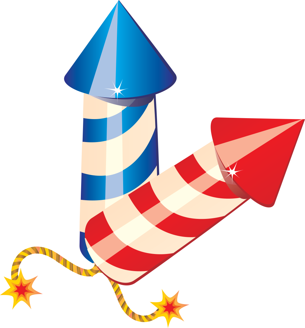 Red and Blue Rockets