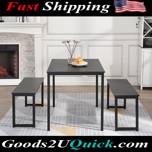 3 - Piece Dining Set Kitchen Table with 2 Benches To Give Modern Touch ...