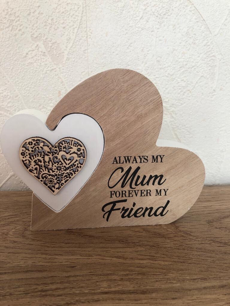 Wooden Heart (Mum)