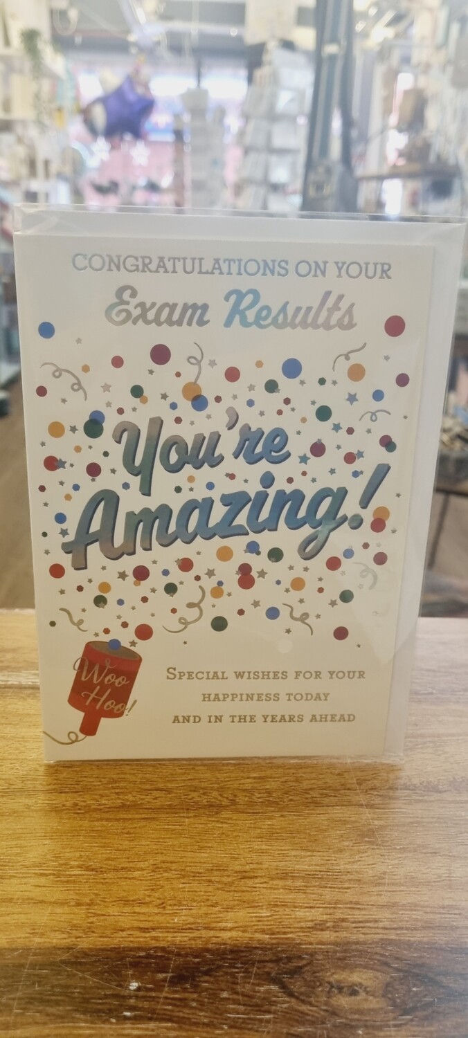 Exam results card