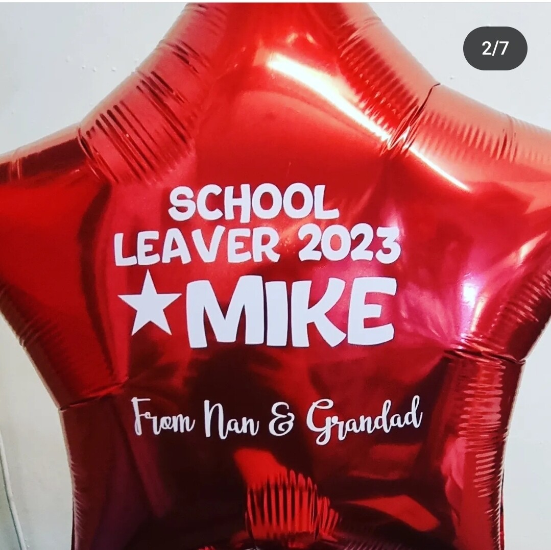 School leaver personalised balloon