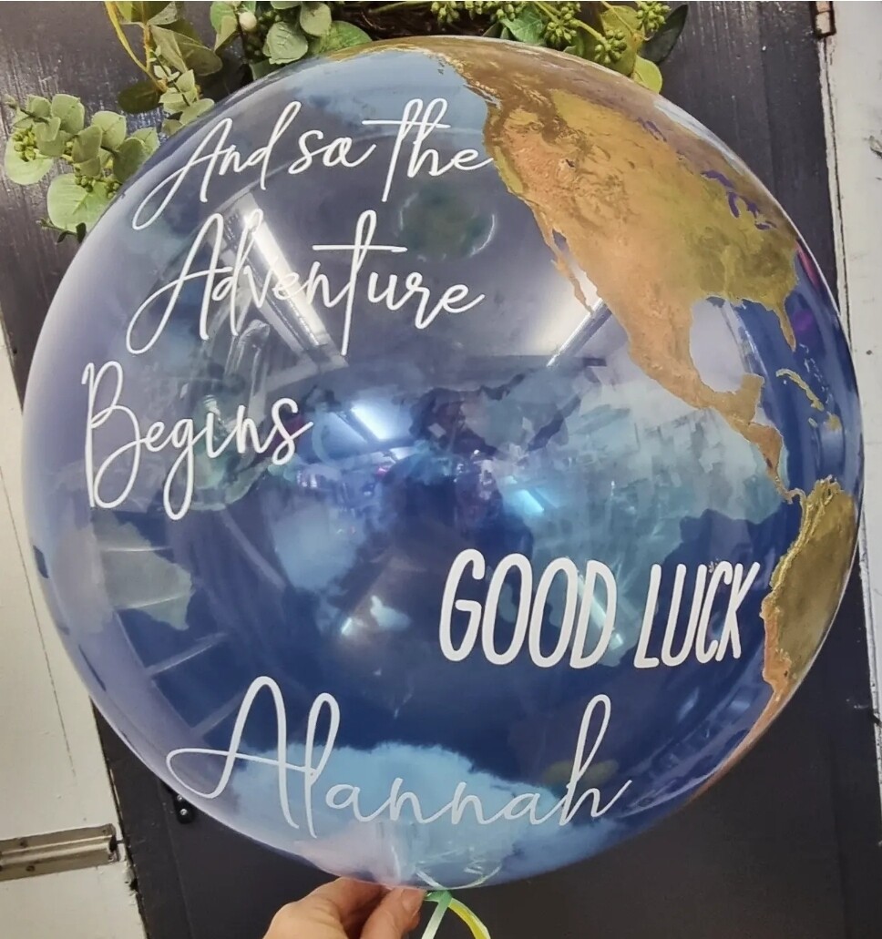 Globe Balloon personalised