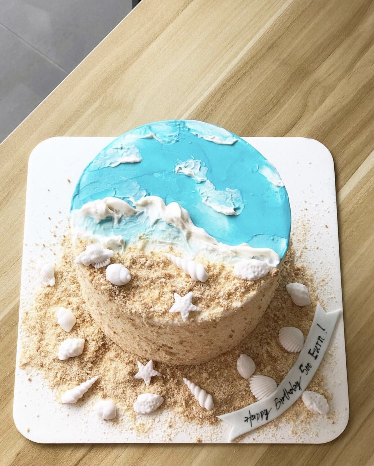 Disney Mermaid Tail Sea Shells Cake