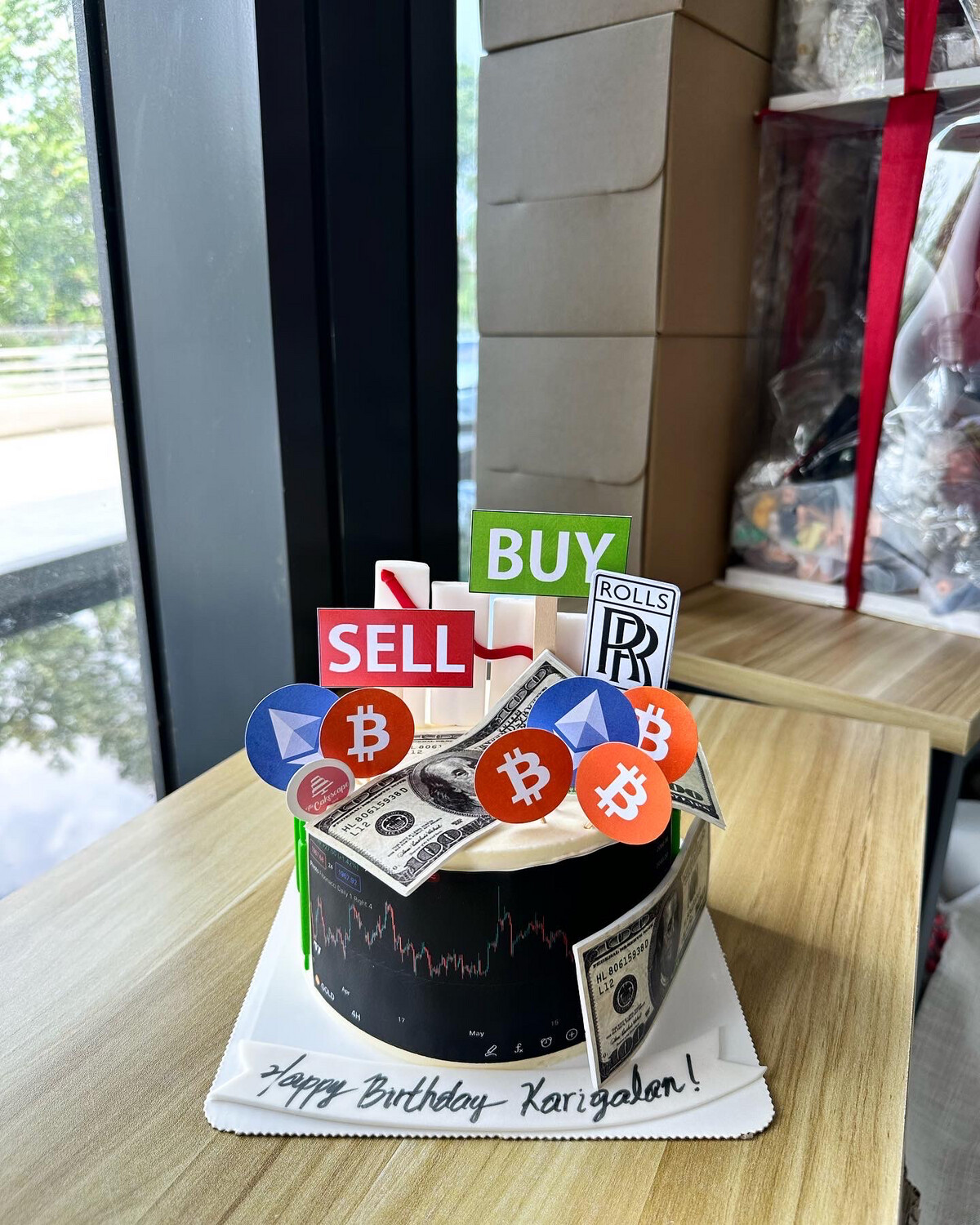 Money Trading Stock Cake
