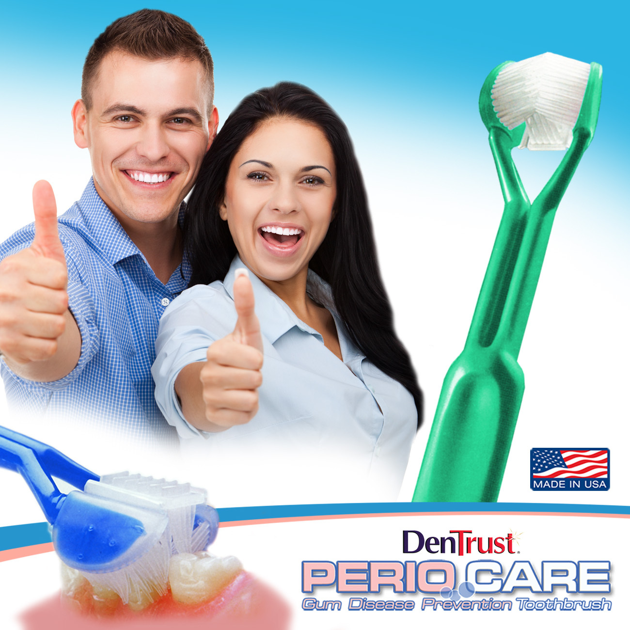 Periocare – Buy DenTrust – DenTrust Three-Sided Toothbrush