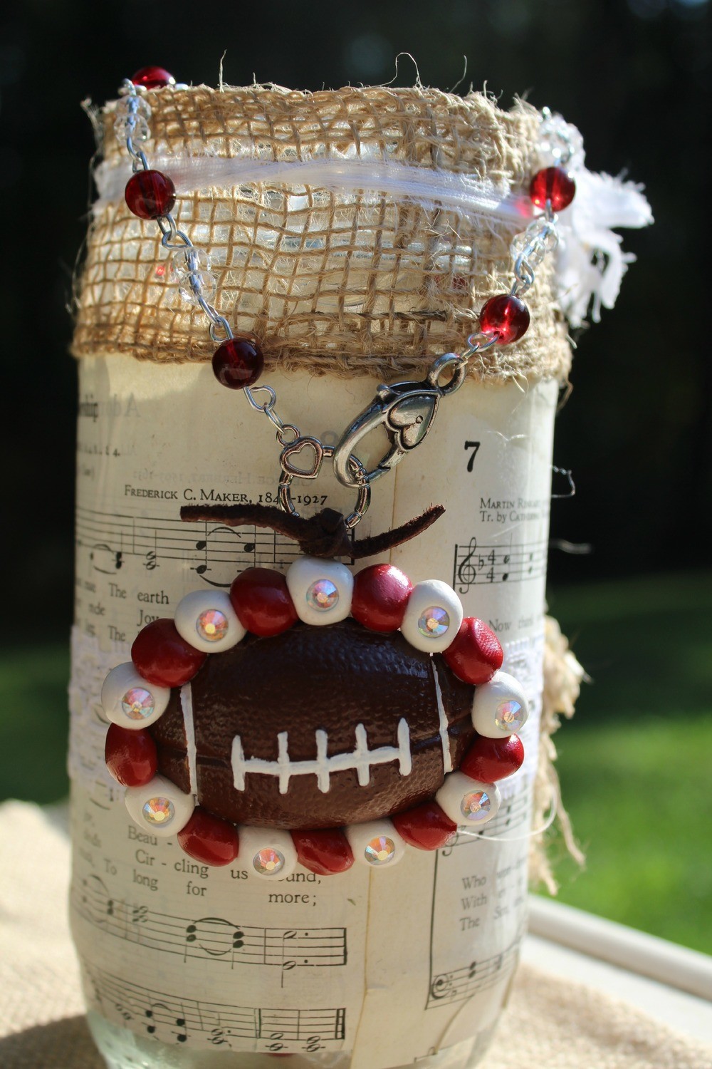 Alabama Football Clay Pendant on HAND-MADE CHAIN - The Horse Mafia ...