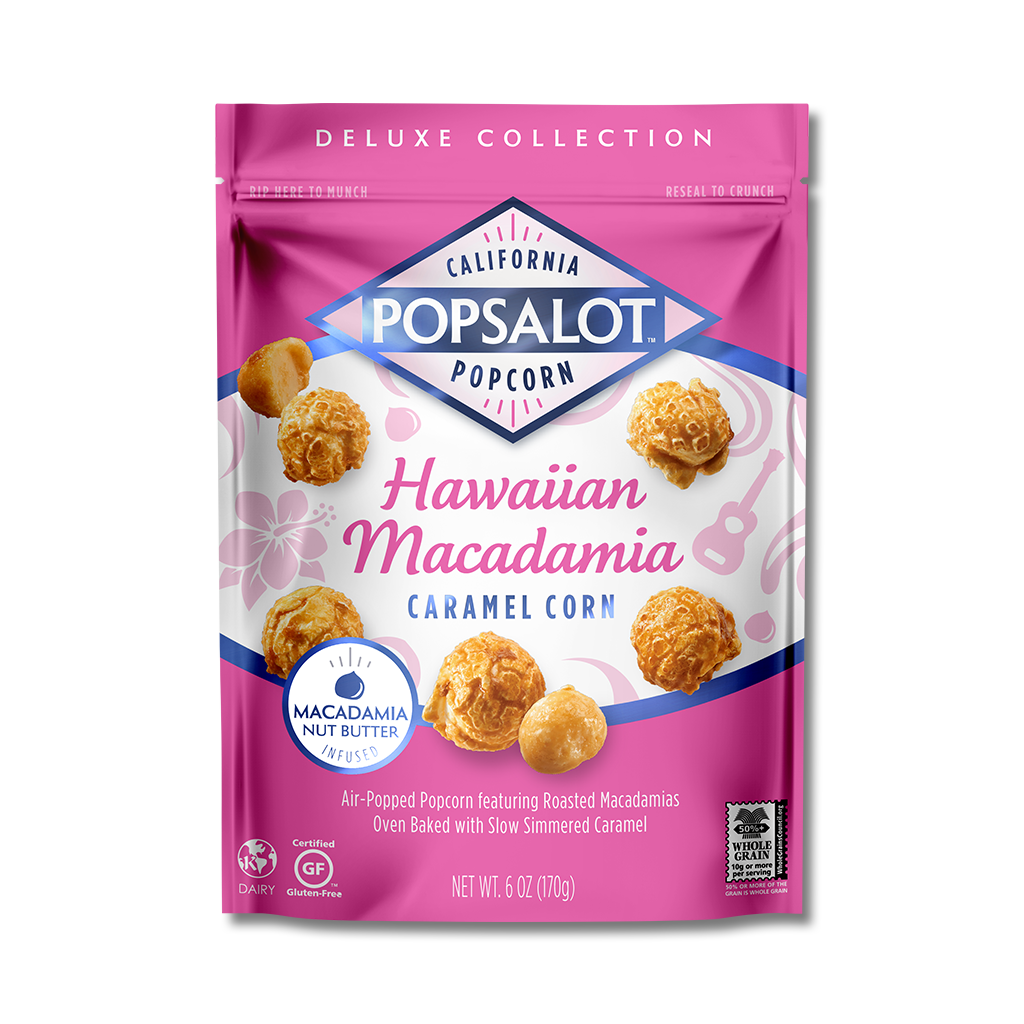 California Popsalot Popcorn Hawaiian Macadamia Caramel Corn Deluxe ...