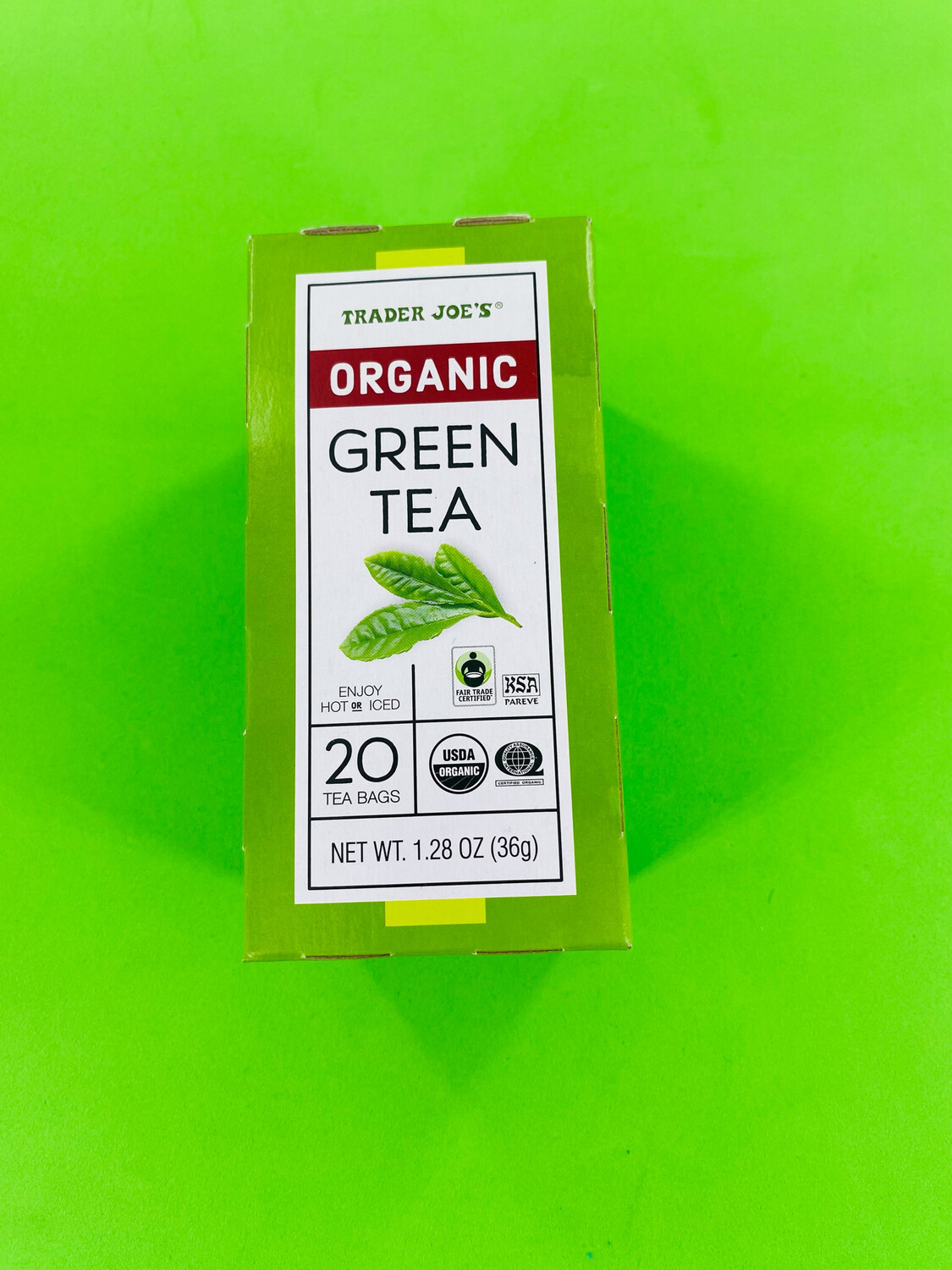 Trader Joe's Organic Green Tea Bags