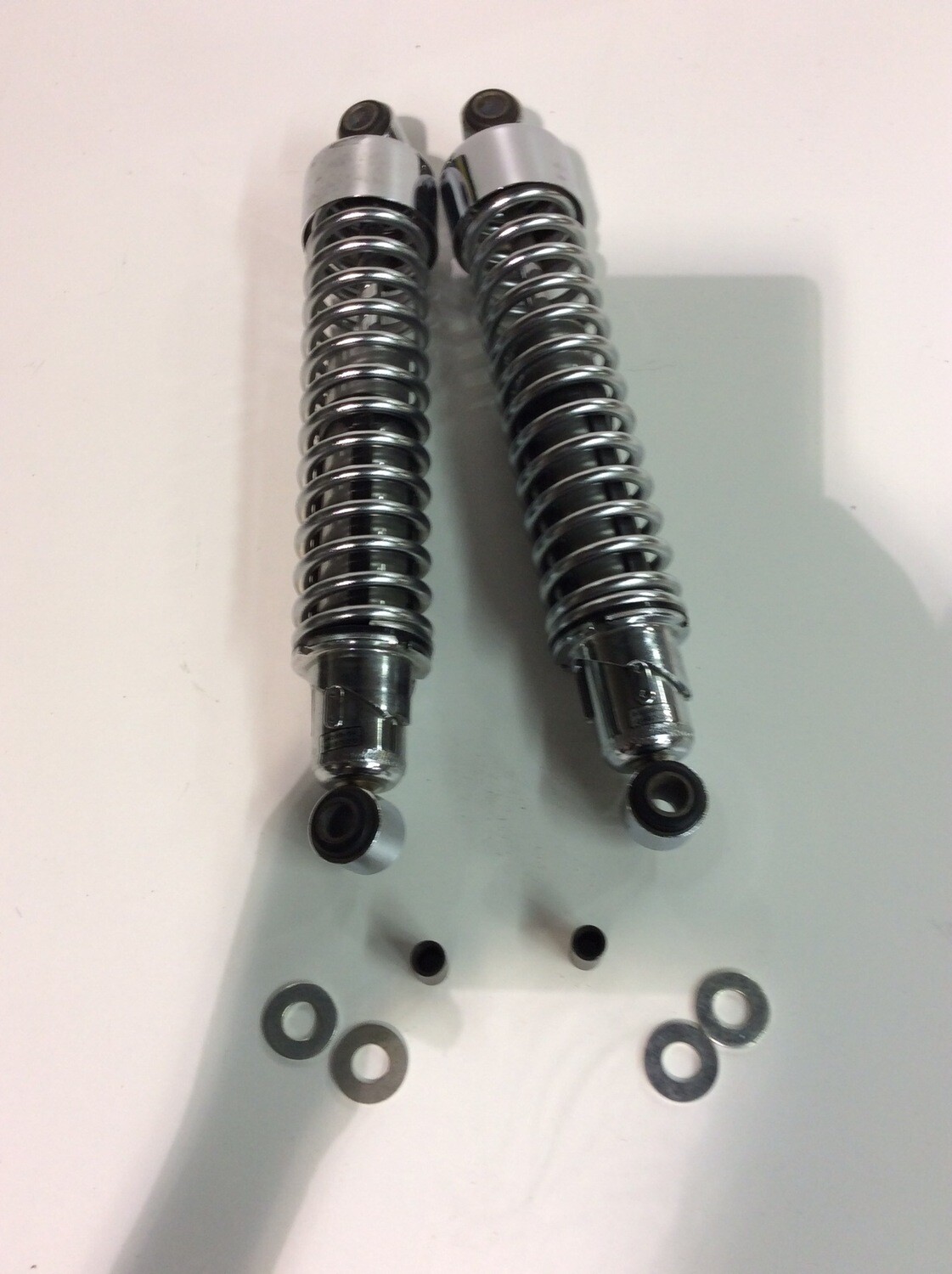 HARLEY SPORTSTER XL 883 1200 REAR 13" SHOCKS CHROME SUSPENSION SPRINGS ...