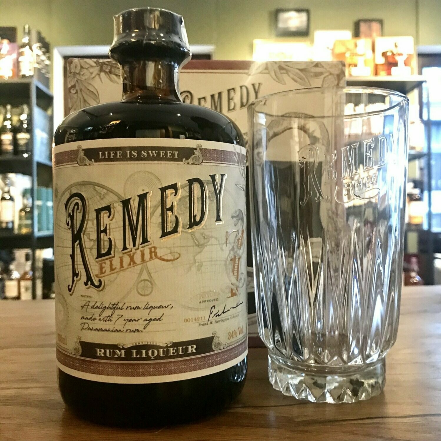 Remedy Elixir Rum + Highball Glas