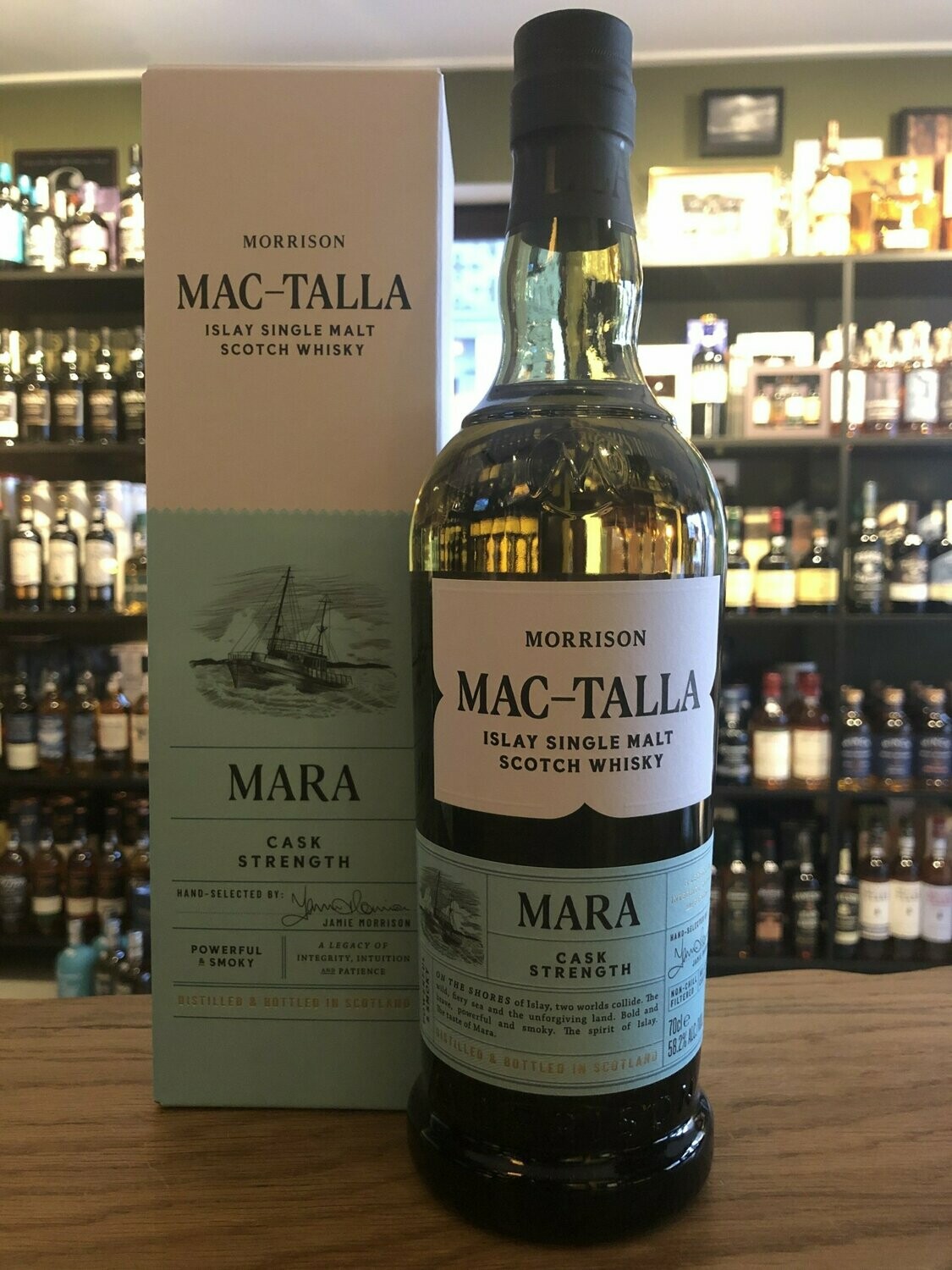 Mac-Talla Mara Cask Strength Islay Single Malt mit 0,7L und 58,2%