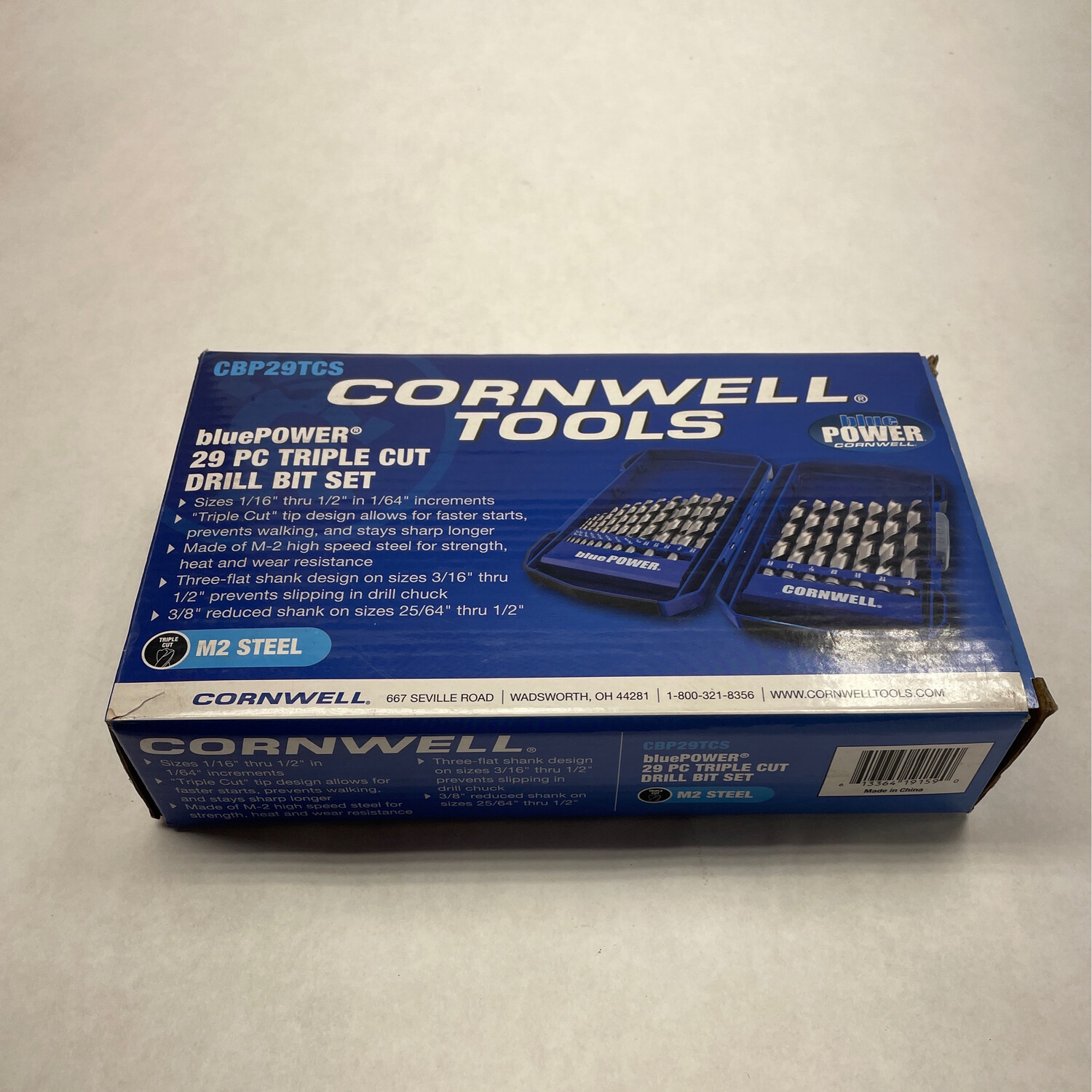 NEW Cornwell BluePower 21 Piece Professional Cobalt drill bit set ...