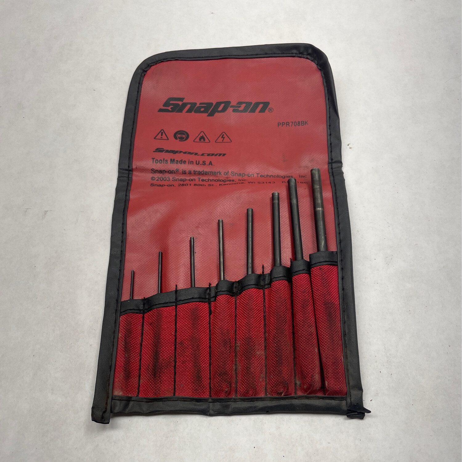 Snap on 8pc Roll Pin Punch Set, PPR708BK - Shop - Tool Swapper