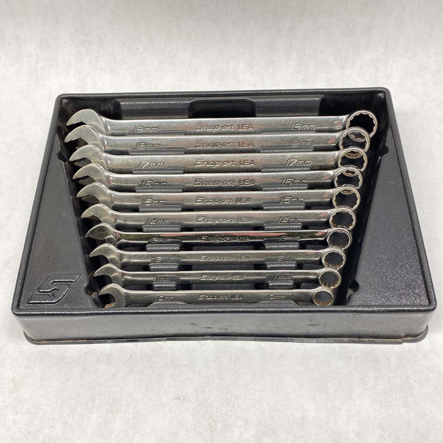 Snap On 10 pc 12-Point Metric Flank Drive Plus Combination Wrench Set ...