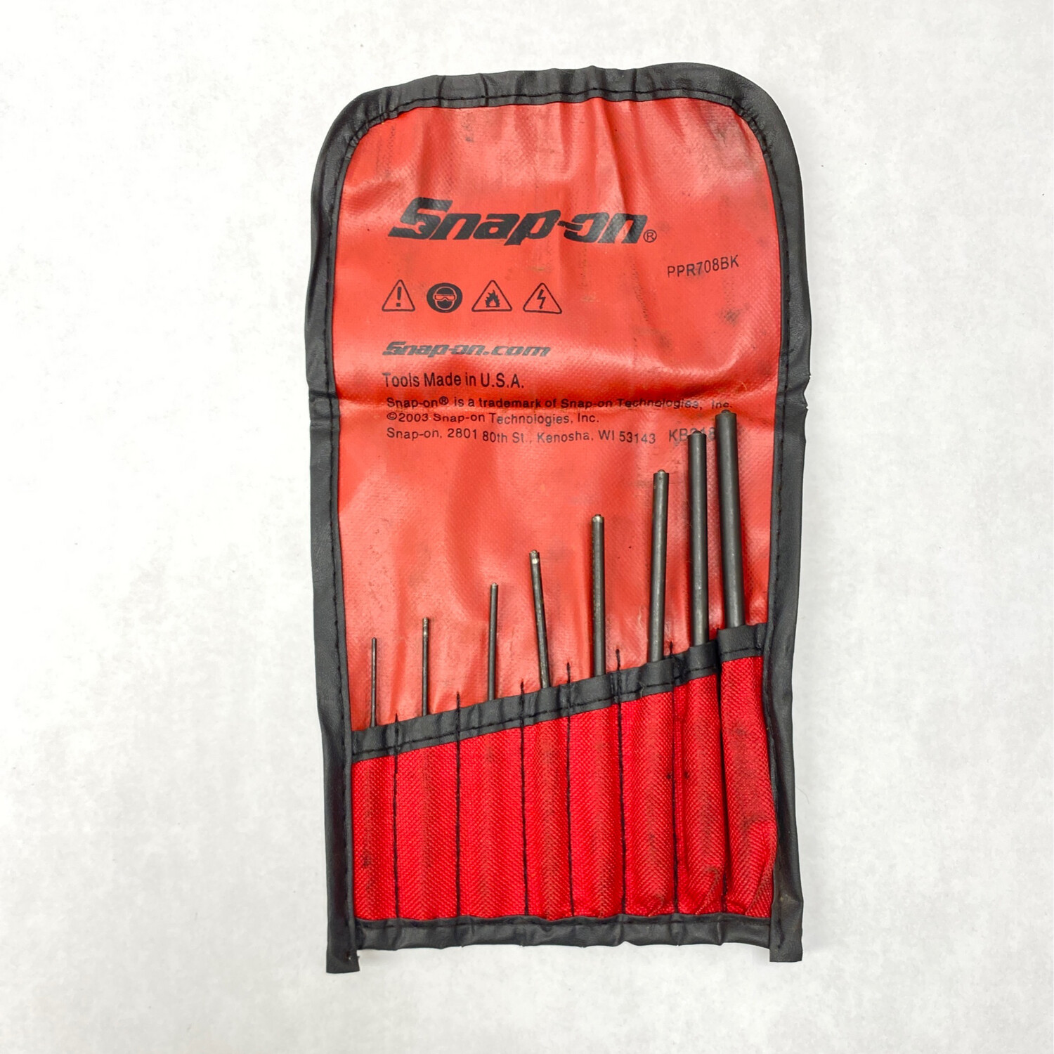 Snap On 8pc Roll Pin Punch Set, PPR708BK - Shop - Tool Swapper