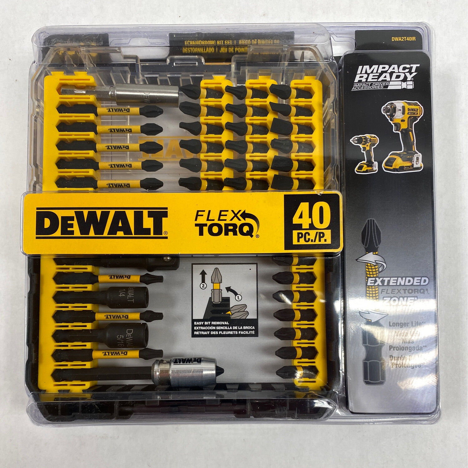 DeWalt 40 Piece Flex Torq Screwdriver Bit Set, DWA2T40IR - Shop - Tool ...