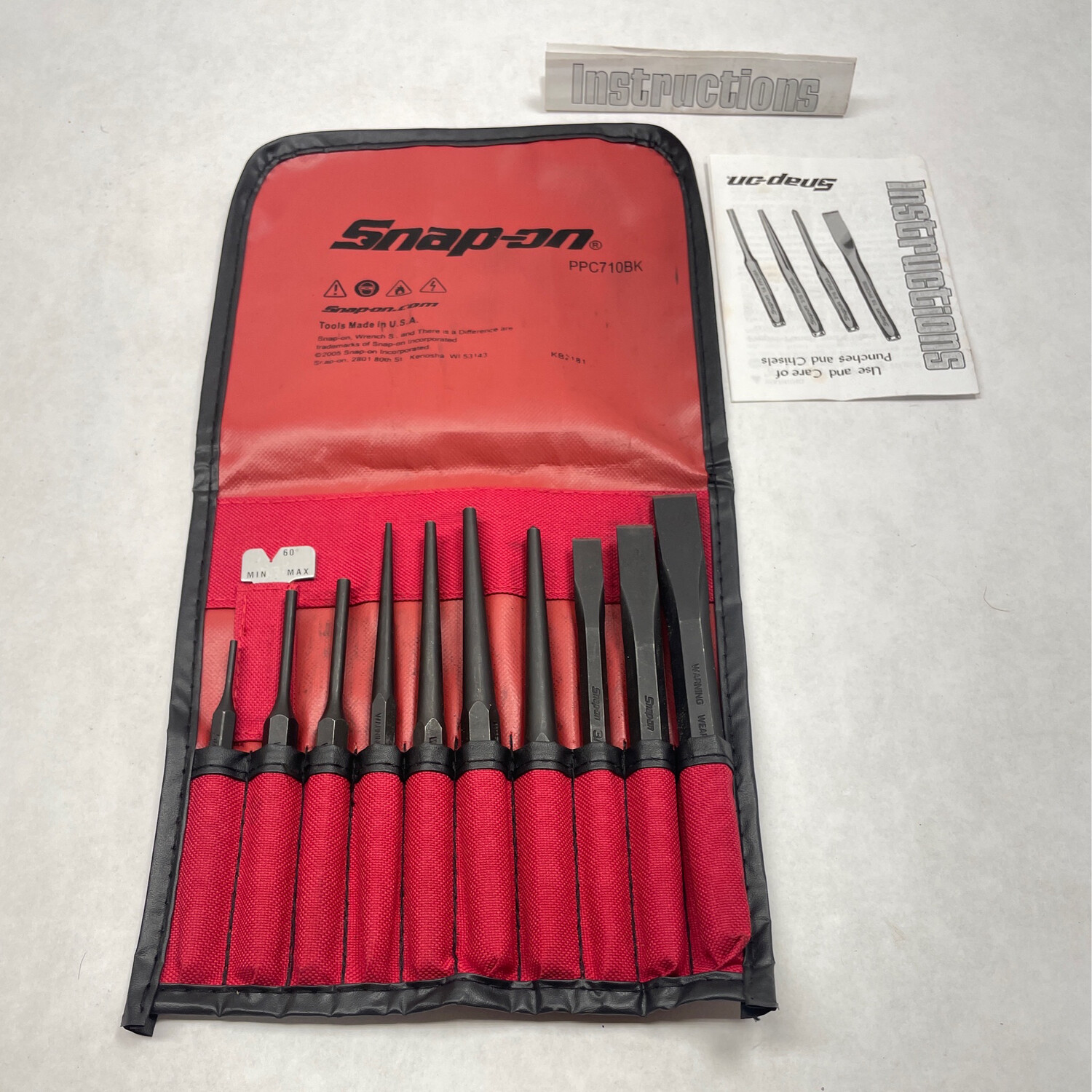 New Snap On 11pc Punch & Chisel Set, PPC710BK - Shop - Tool Swapper