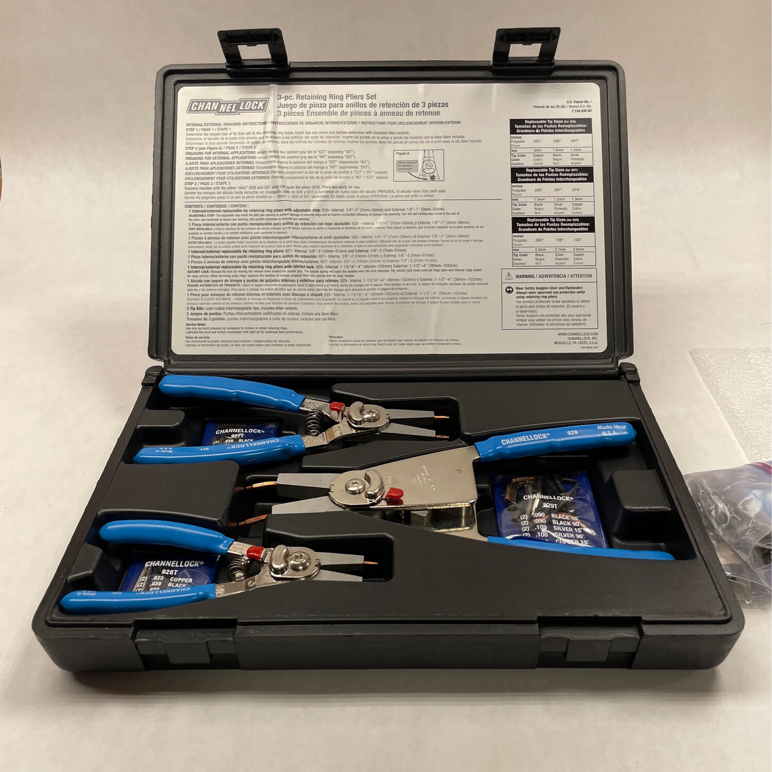 New Channellock 3-pc Retaining Ring Pliers Set - Shop - Tool Swapper