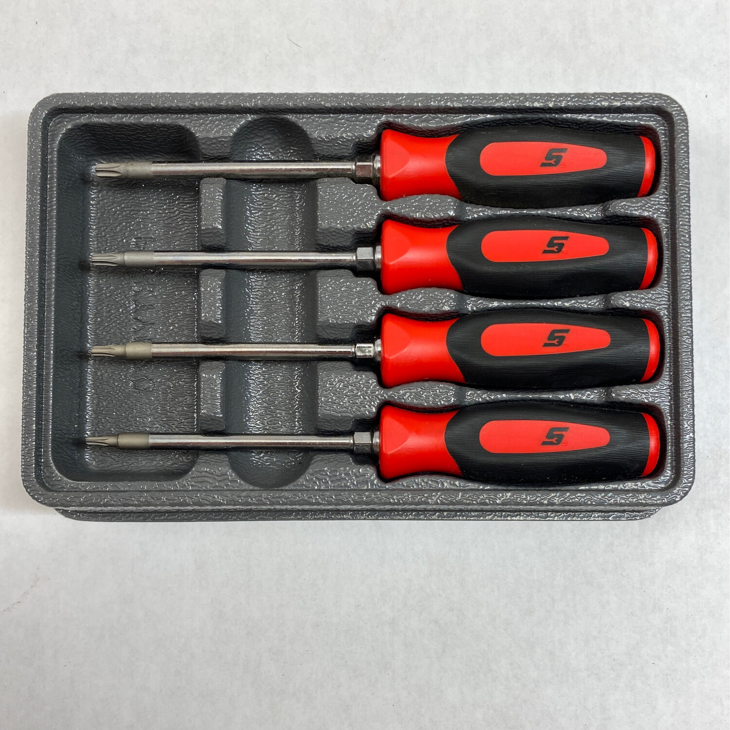 New Snap On 4 pc TORX® Instinct® Soft Grip Mini-Tip Screwdriver Set, SGTX40BR - Shop - Tool Swapper
