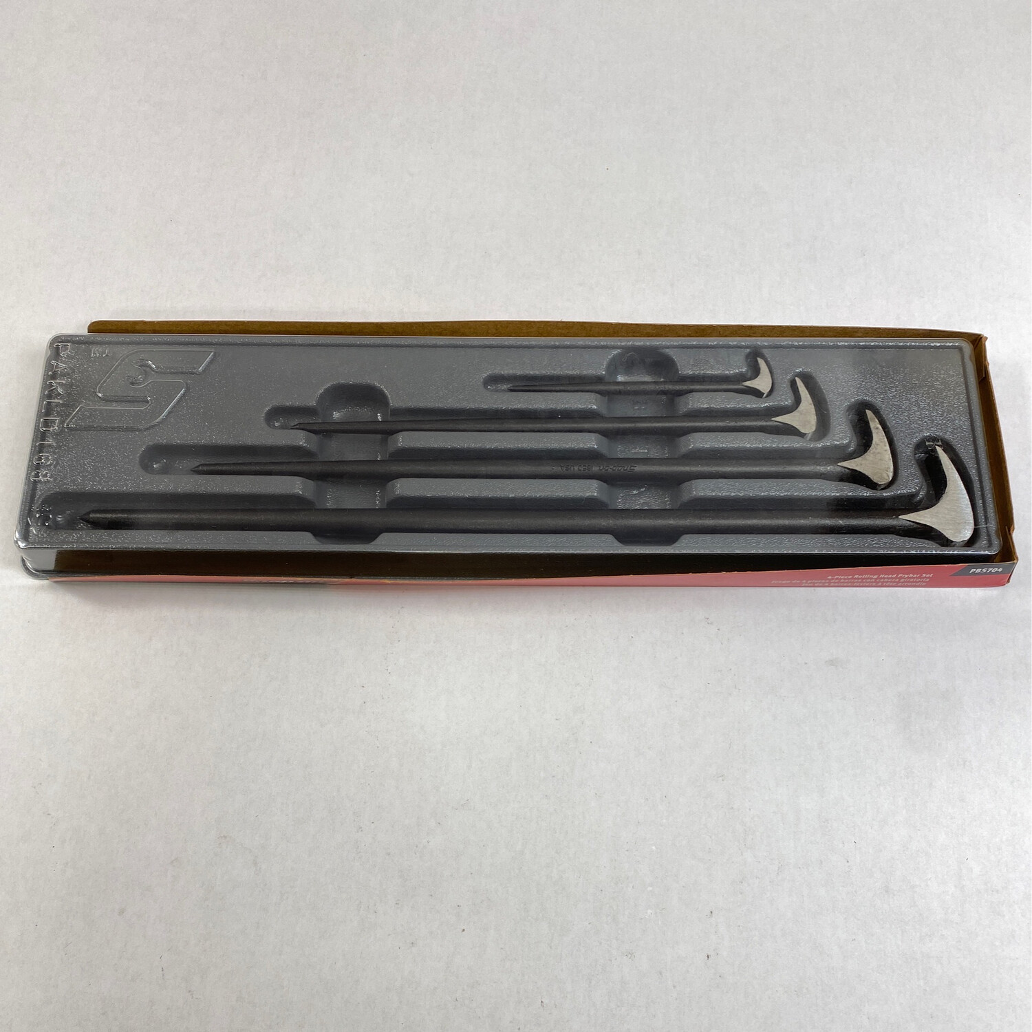 Snap On 4-Piece Rolling Head Prybar Set, PBS704 - Shop - Tool Swapper