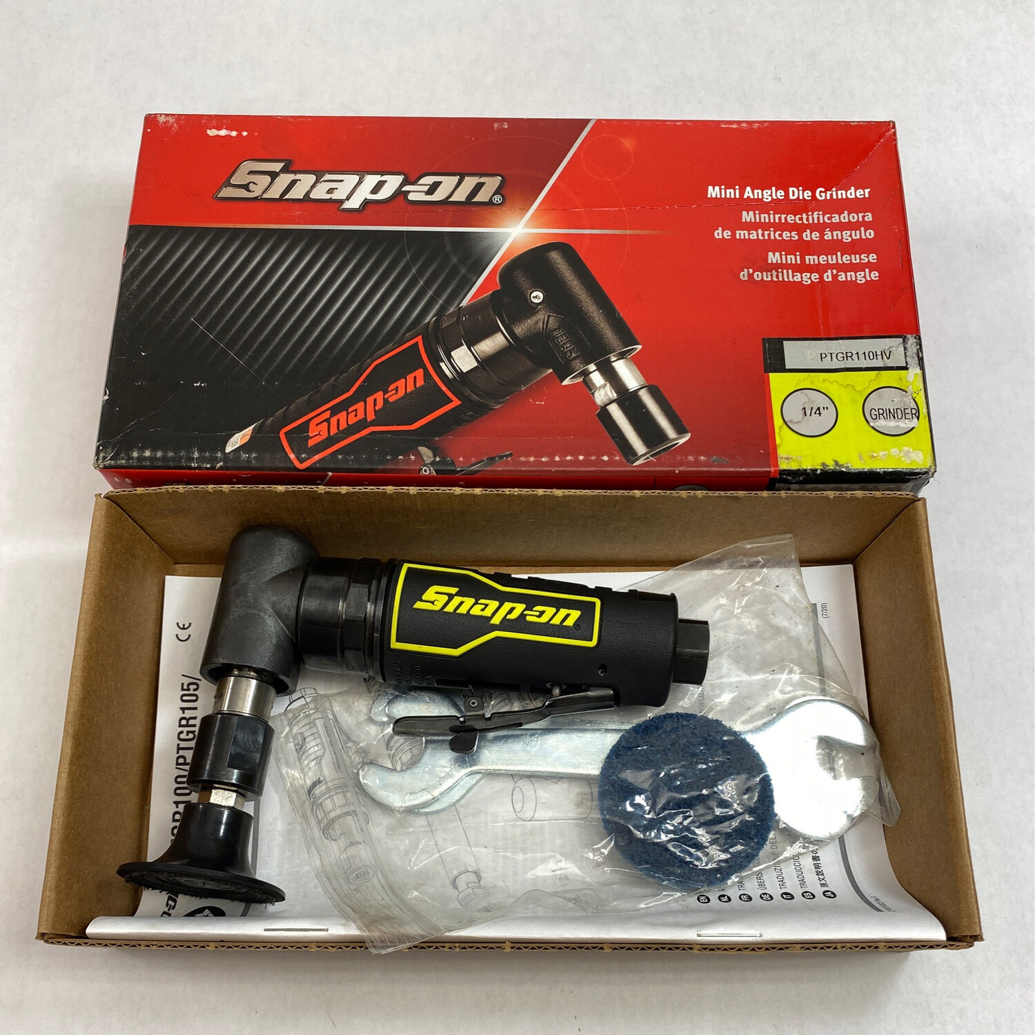 Snap On 1/3 HP Right Angle Mini Die Grinder, PTGR110HV - Shop - Tool ...