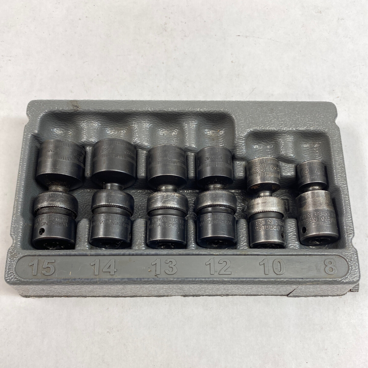 Snap On 6 pc 1/4" Drive 6-Point Metric Flank Drive Shallow Impact ...
