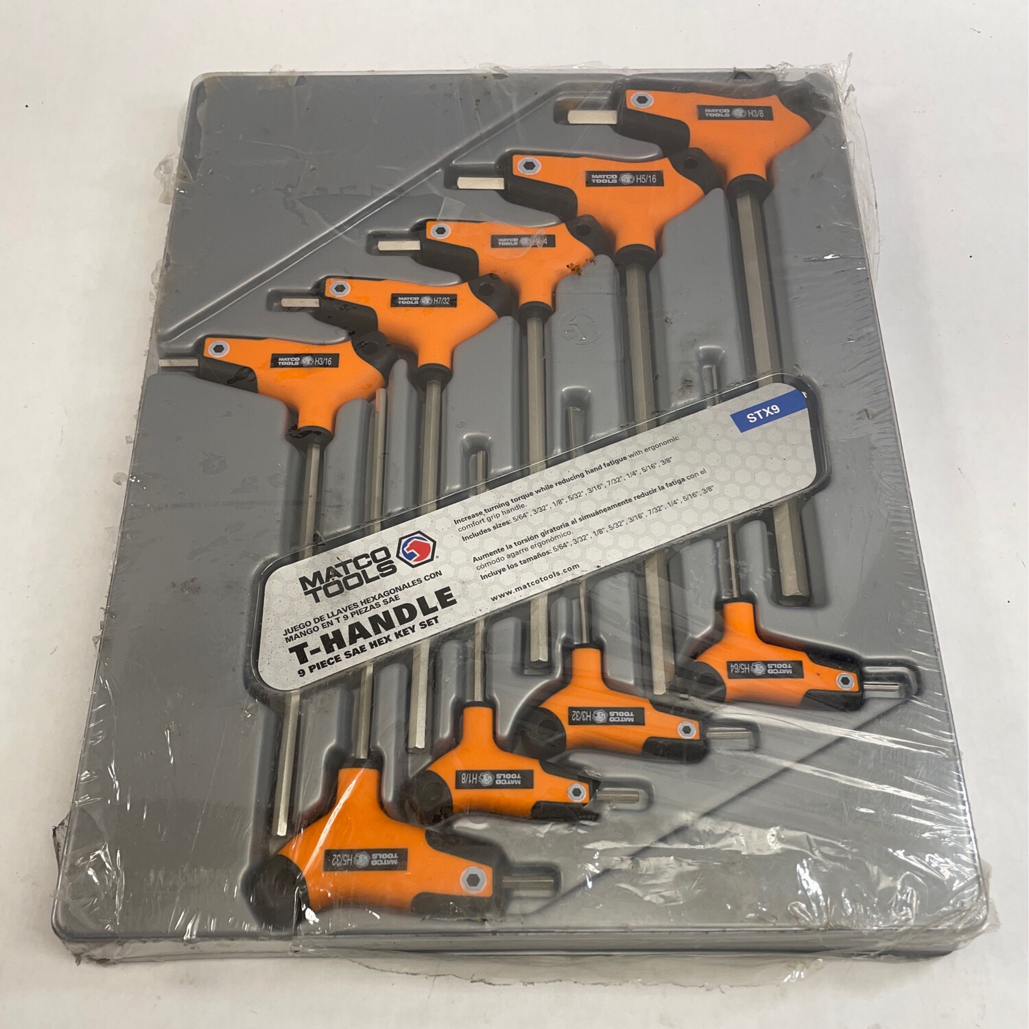 Matco Tools T-Handle 9 Pc. SAE Hex Key Set, STX9 - Shop - Tool Swapper