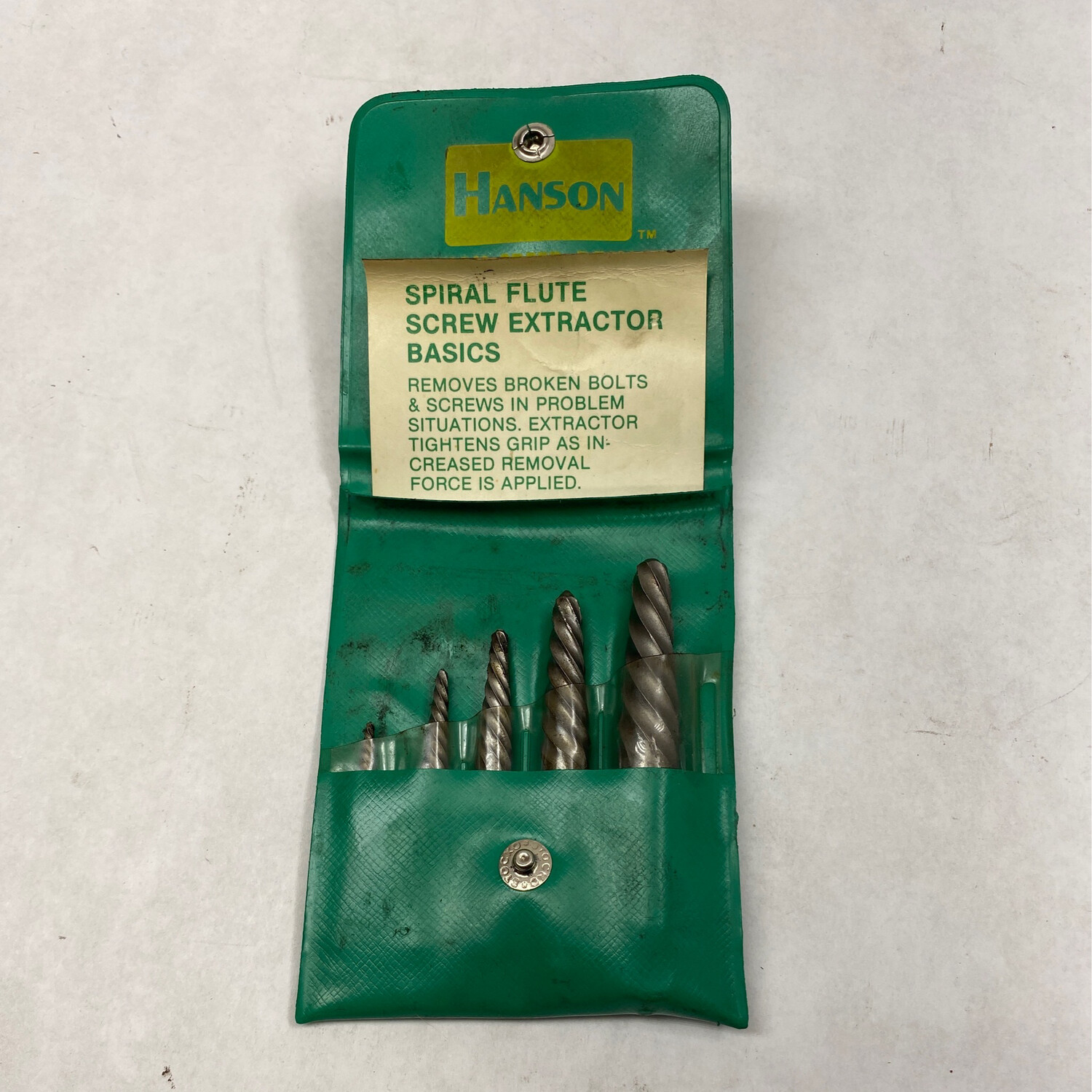 Hanson 5pc. Spiral Screw Extractor Set, 524355 - Shop - Tool Swapper